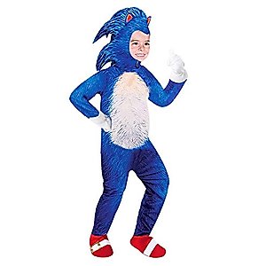 Yakogy Cartoon Costumes for Kids Cosplay Full Bodysuit Jumpsuit with Gloves/Headpiece,S Blue