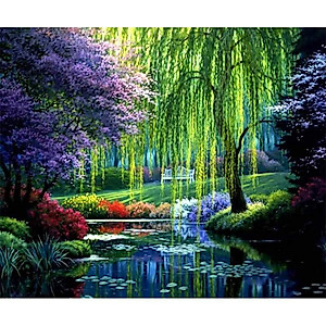 Clearance! 5D DIY Diamond Painting Beautiful Landscape Sunset Fairy Tale Sea World Print Embroidery Kits Cross Stitch Rhinestone Pasted Wall Decor Home Decor Bedroom Living Room (E, 30 40cm)