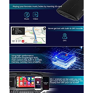 MekedeTech Wireless Carplay Adapter,Built-in HDMI Magic Box Carplay, 4+64G Android 10 Multimedia Video Box for OEM Wired CarPlay Cars Model Year After 2016 Support Netflix,Android Auto