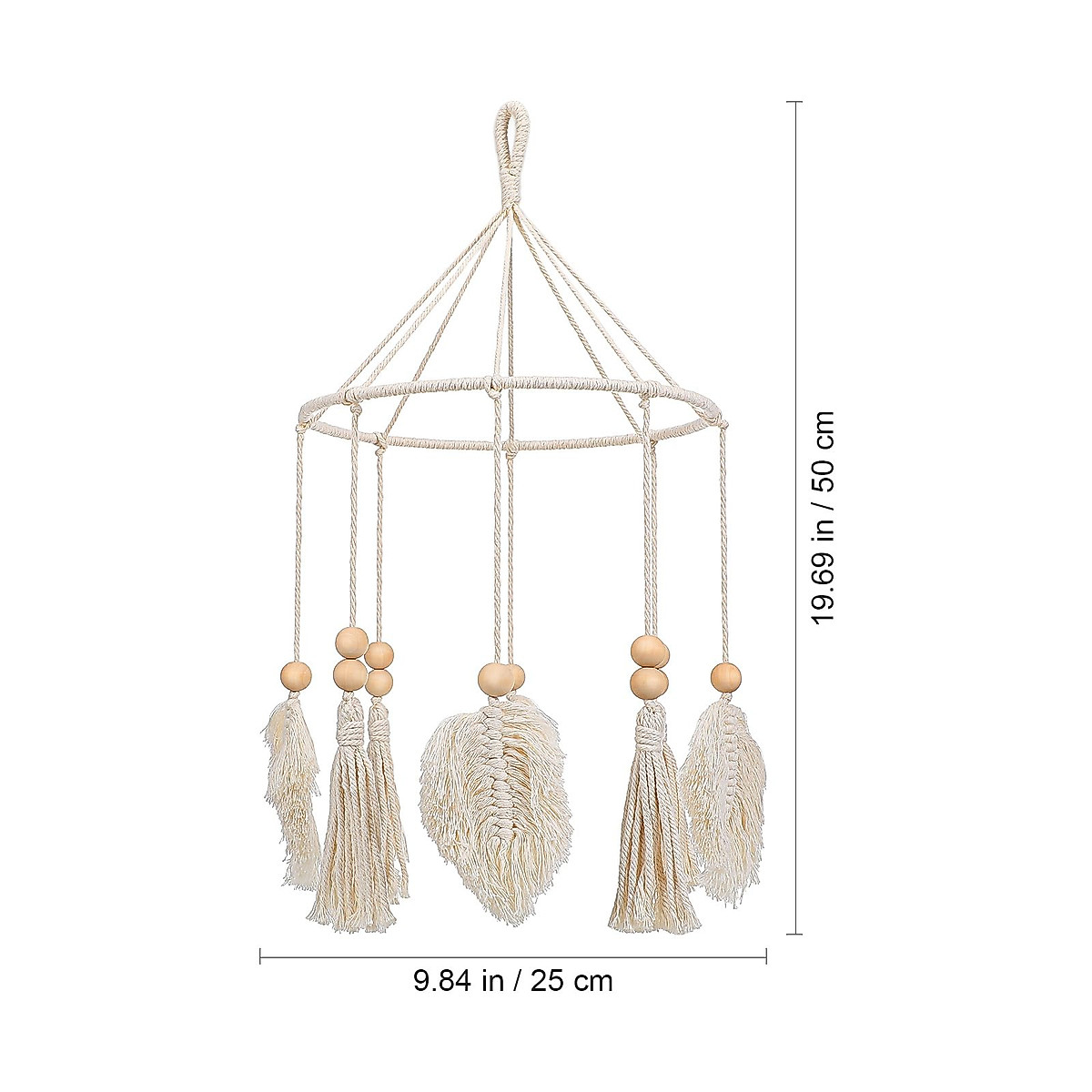Boho Crib Mobile Handmade Neutral Crib Mobile Hanging Ceiling Mobile Nursery Decoration for Nursery Room Decor