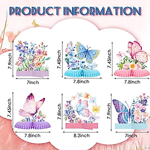 10 Pieces Butterfly Centerpieces for Tables Butterfly Birthday Party Decorations Butterfly Honeycomb Table Centerpiece Butterfly Theme Party Supplies for Birthday Baby Shower Party Decor