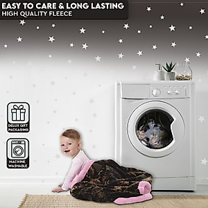 Baby Infant Camo Accent Soft Sherpa and Plushed Lined Coral Fleece Gift Blanket (Everest White)