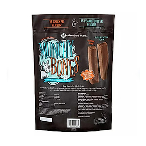 Generic Munchy Bones Dog Treats for Adult Dogs, 84 oz., 2.8 Ounce (Pack of 30)