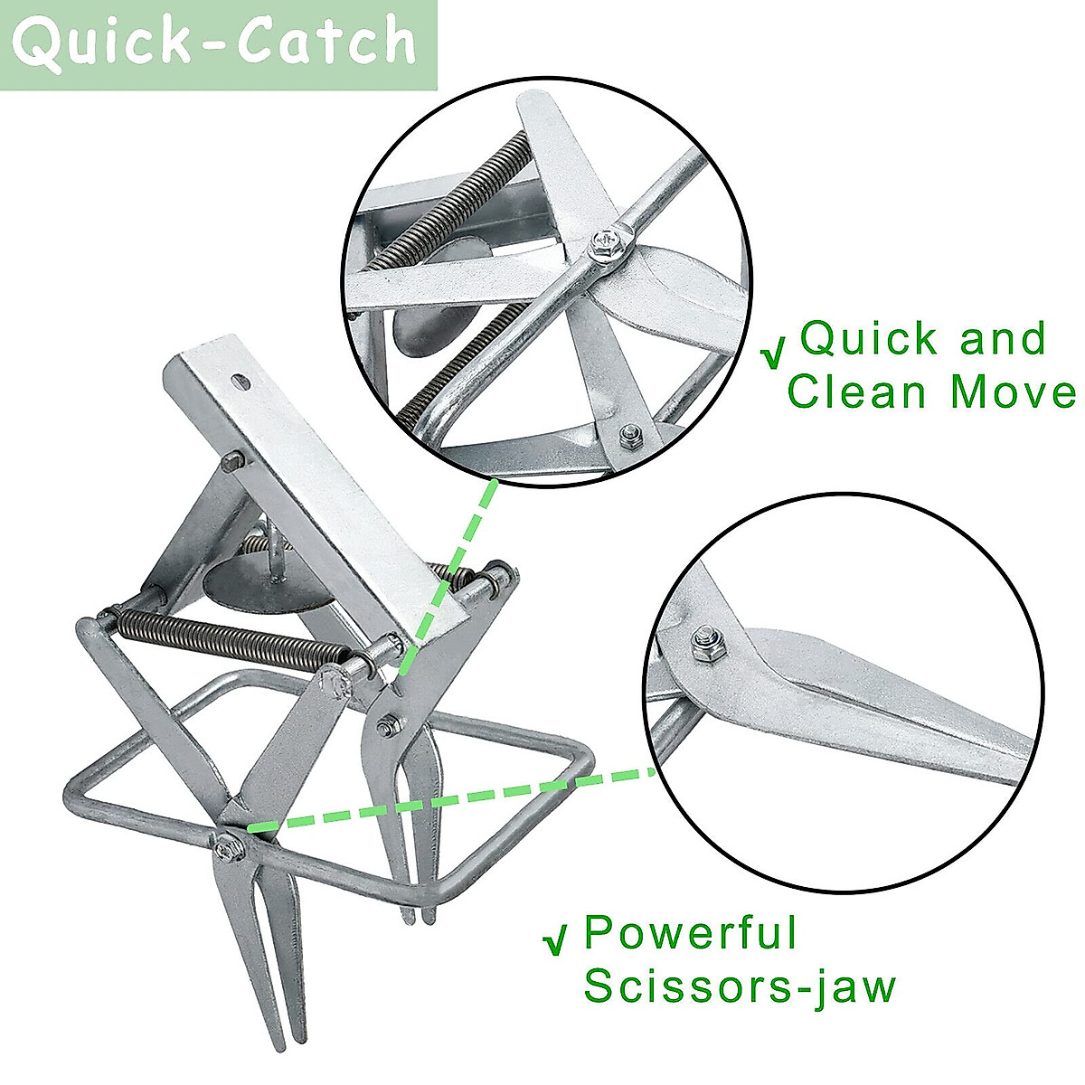 2 Easy Set Mole Traps Easy One-Step,Out-of-Sight,Galvanized Steel Sold ONLY by Fox Peak
