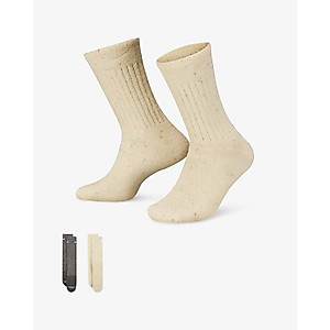 Nike Men`s Everyday Plus Cushioned Training Crew Socks 2 Pairs (Multi(DM7086-902)/C, Large)