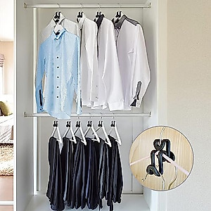 DTOWER Clothes Hanger Connector Hooks Resin Closet T-Shirt Belt Tie Hat Scarf Cascading Space Saving Clip Portable Bedroom Kit, 20Pcs