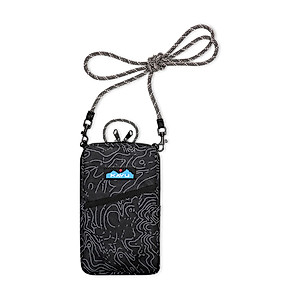 KAVU Essential Case Zip Crossbody Wallet with Rope Strap, Evergreen