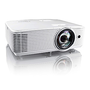 Optoma EH412ST Short Throw 1080P HDR Professional Projector | Super Bright 4000 Lumens | Business Presentations, Classrooms, or Meeting Rooms | 15,000 Hour lamp Life | Speaker Built in | Portable