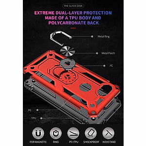 OnePlus 7 Pro Case Military Protection with Built-in 360 Rotation Kickstand Support Car Magnetic Holder for OnePlus 7 Pro 6.67" Jade