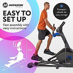 Horizon Fitness 7.0 AE Elliptical Trainer Exercise Machine for Home Workout, Fitness & Cardio, Advanced Cross-Trainer with Bluetooth, Built-in Speakers, 20 Resistance Levels, 325 lb Weight Capacity
