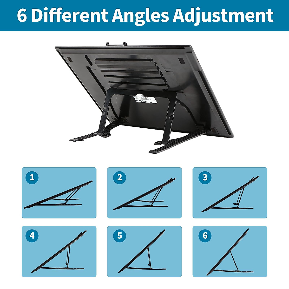 KOBAIBAN Wireless A3 LED Light Pad with Foldable Stand, Top Clip, 3 Colors/Stepless/ 6-Level Dimmable Brightness Rechargeable tracing Light Box/Board for Cricut Vinyl, Weeding Tool, Diamond Painting
