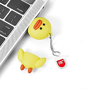 SBR USB Flash Drives,8GB / 16GB / 32GB / 64GB Waterproof Silicone USB 2.0 USB Flash Memory Stick Data Storage Pendrive Thumb Drives (64GB,Yellow Duck)