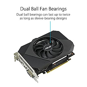 ASUS Phoenix NVIDIA GeForce GTX 1630 Gaming Graphics Card (PCIe 3.0, 4GB GDDR6 Memory, HDMI 2.0, DisplayPort 1.4a, DVI-D, Axial-tech Fan Design, Dual Ball Fan Bearings, Auto-Extreme)