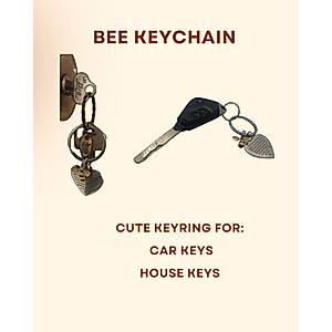 Zolivie Bee Keychain-Inspirational Keyring for Graduation Farewell Birthday-Motivational Key Chain- For Him/Her-Colleagues Friends-Handbags & Purse Charms