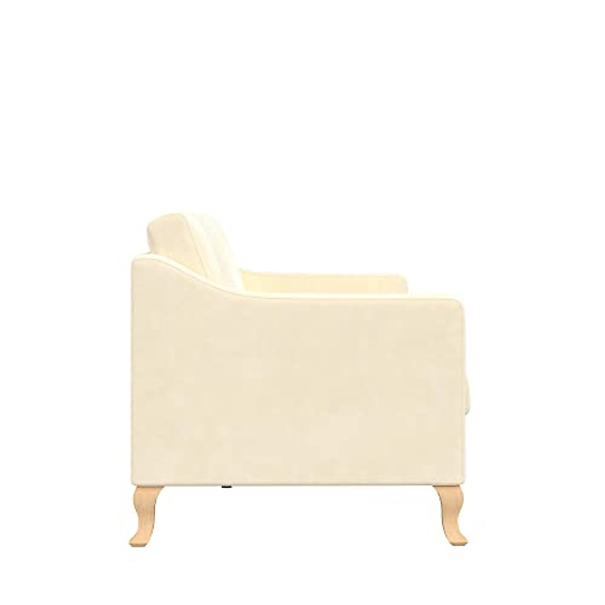 Mr. Kate Tess Sofa with Soft Pocket Coil Cushions, Small Space Living Room Furniture, White Linen
