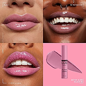 NYX PROFESSIONAL MAKEUP Butter Gloss, Non-Sticky Lip Gloss - Eclair (Pink)