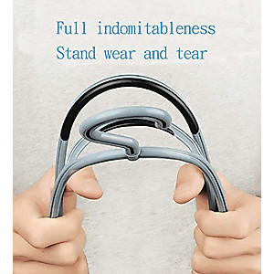 Kang Yuan Plastic Hangers 50 Pack Dry Wet Clothes Hangers Space Saving Coat Hanger, Upgraded Rubber Stripe Non-Slip Pants Hangers, 360° Swivel Hook Clothes Hangers, 16.5 Inches, Gray