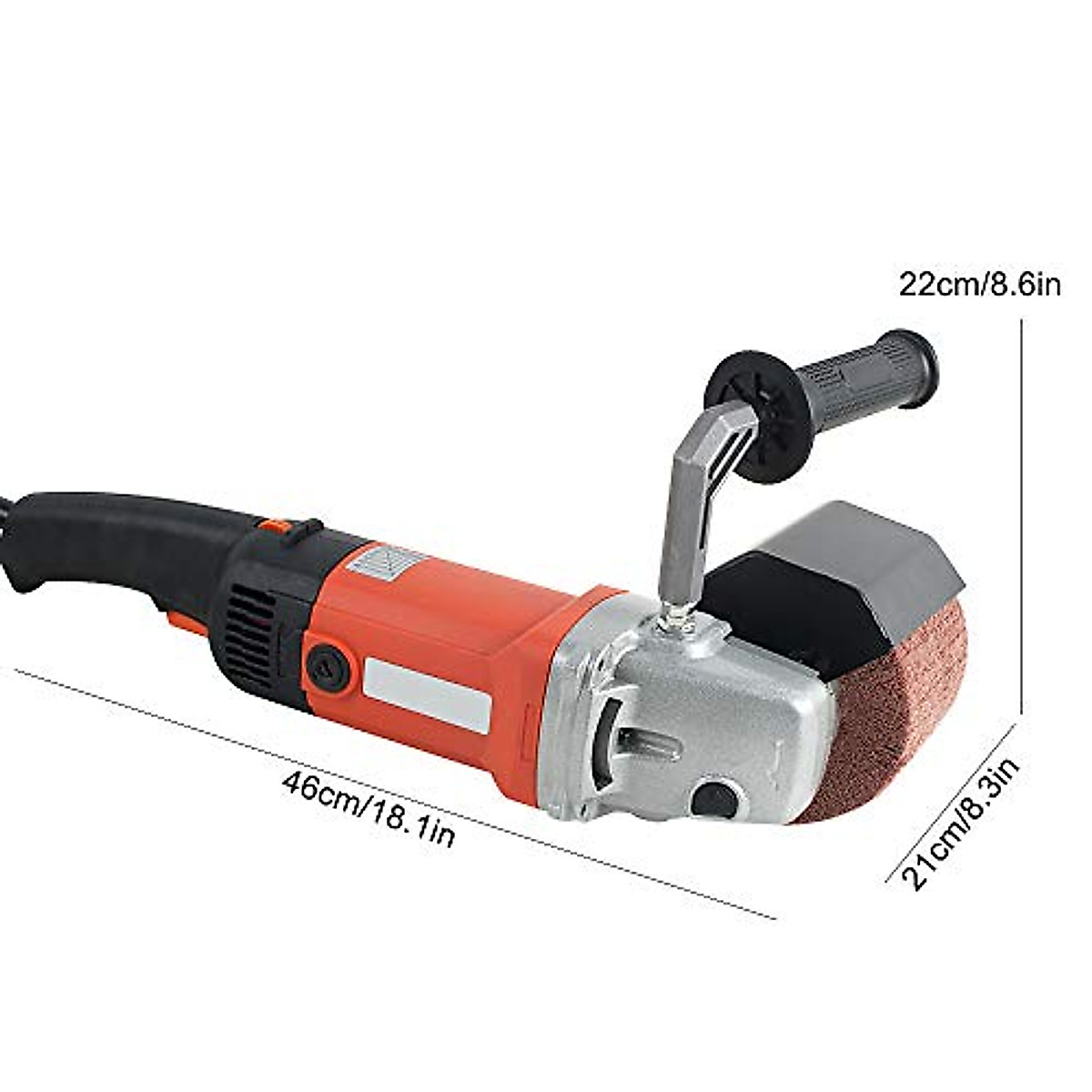 Zinnor 1400W Burnishing Polishing Machine 500-3000 RPM Stainless Steel Handheld Polishing Machine 110V Wheel Polisher Sander Wire Drawing Machine with 2 Wheels for Metal Stainless Steel Plastic Wood