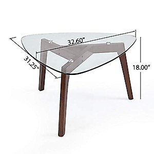 Christopher Knight Home 313920 Coffee Table, Walnut, 31.25 in x 32.6 in x 18 in (D x W x H)