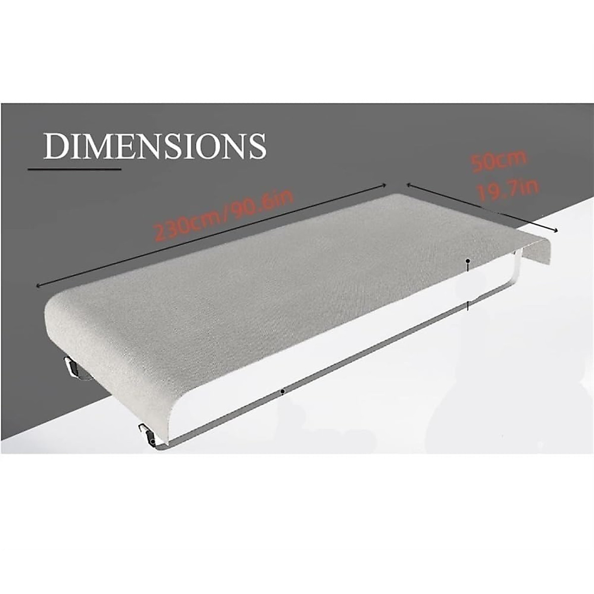 ARSUVI Bed Bridge, Twin to King Converter Kit, Mattress Gap Filler, Split King Gap Filler for Adjustable Beds, Stop Bed from Sliding (Color : Black, Size : 90.6 * 19.7in)