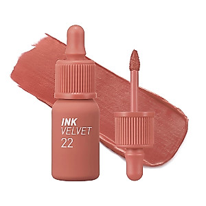 Peripera Ink the Velvet Lip Tint - High Pigment Color, Longwear, Weightless, Not Animal Tested, Gluten-Free, Paraben-Free (022 BOUQUET NUDE)