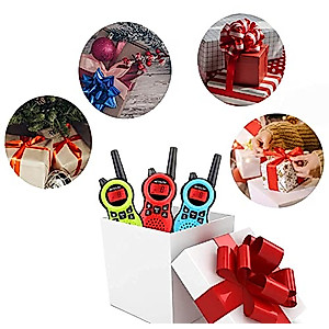 Retevis RT38 Walkie Talkies for Kids, Kids Walkie Talkie 3 Pack, Toy Gifts for Boys Girls,22 CH Hands Free Small Size USB Port, Long Range Family Camping Traveling(Red Blue Green)