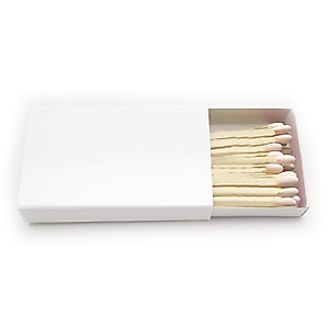 Party Favors Plus 50 Plain White Cover Wooden Matches Box Matches