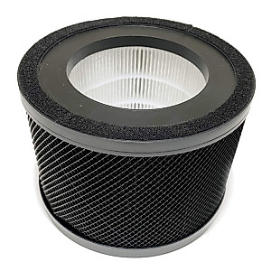 Nispira True HEPA Replacement Filter for Air Purifier, Compatible with Tao Tronics TT-AP001, 2 Packs