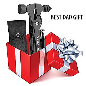 Gift for Dad from Daughter Son for Hammer Multitool, Gift for Men,Survival Hammer Multi Tool 12 in 1, Stocking Stuffer Gift for Men, Brother,Husband, Teens, Mini Multitool Survival Gear