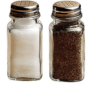 Circleware Yorkshire Salt and Pepper Shakers, 2-Piece Set, Home and Kitchen Utensils, 2.85 oz, Plain