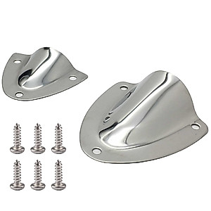 Norsea-Stainless Steel Clam Shell Vent, Wire Cable Cover, Outlet,Cap, Clamshell -One Piece Structure and Streamlined Design for Boats, RVs and Outdoor Application -Pack of 2 PCS