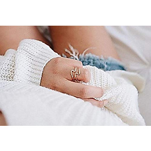 Pura Vida Rose Gold Coated Wave Ring - Gold Plated .925 Sterling Silver - Size 9