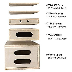 lesolar Photography Apple Box, Set of 5 Standard Wooden Apple Boxes with Magnetic Lid Design Multifunctional Wooden Boxes for Supporting Height-Adjusting Photo Studio Film Set and Photography