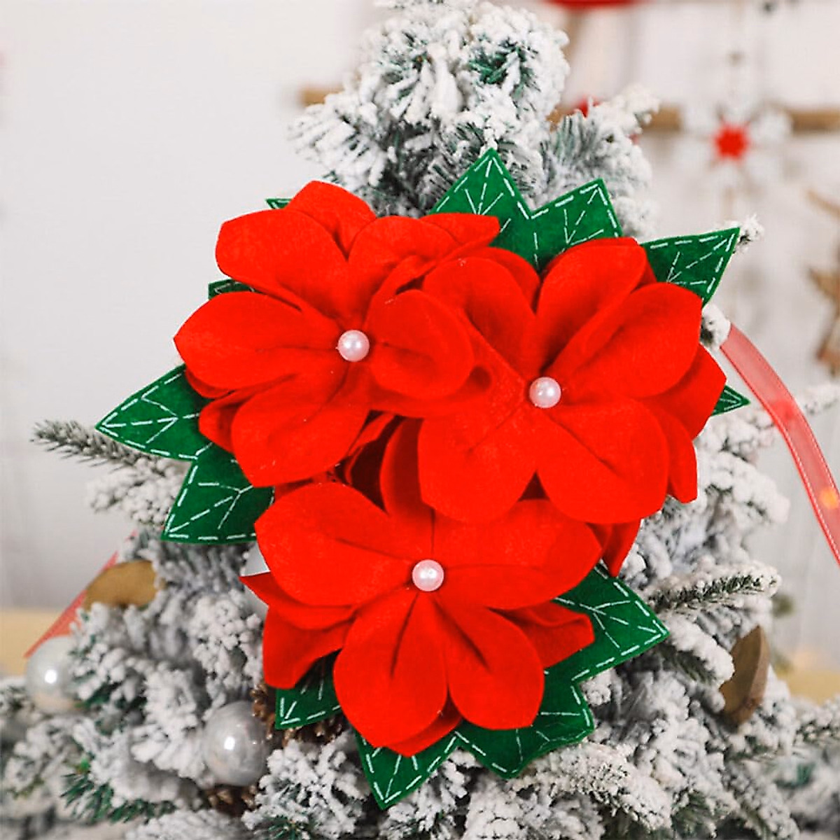 Garneck Curtain Ties Magnetic Hooks Christmas Decor Magnetic Curtains Curtain Buckle Tie Back Hooks Miniature Poinsettias Red Fasteners Pendant Hook up Window Curtain Frame Tassel Trim