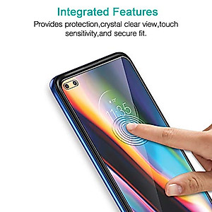 LK 3 Pack Screen Protector Compatible for Motorola Moto G 5G Plus/Moto One 5G/Moto One 5G UW Tempered Glass 9H Hardness, Case Friendly