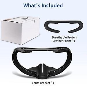 VR Face Pad for PlayStation VR2, PSVR2 Fitness Facial Interface Cushion Pad, PSVR2 Face Pad Replacement, Breathable Holes Leather Foam Cushion, Anti-fogging Sweat-Proof Cover Accessories Set