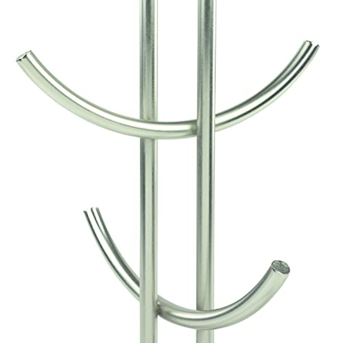 Spectrum Diversified Euro Large 8 Holder, Mug Tree, Mugs & Tea Cup Storage Rack, Coffee Counter Bar Accessory & Kitchen Countertop Organizer, Satin Nickel