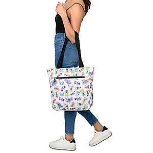 Disney Zipper Tote Travel Bag Mickey Minnie Donald Daisy Goofy Pluto Print
