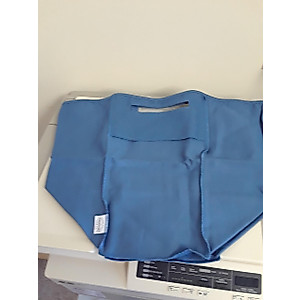 Longaberger Medium Oval Waste Basket Cornflower Blue Fabric Liner New