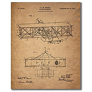 Wright Brothers Patent Prints (8x10 - Set of Four Prints)