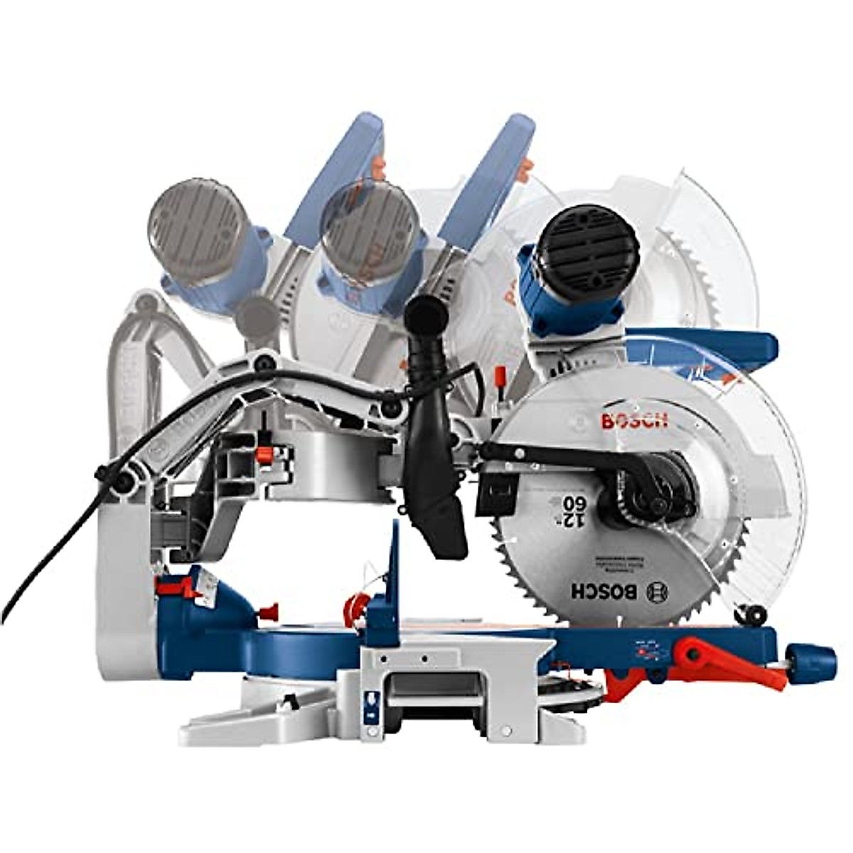 BOSCH GCM12SD 15 Amp 12 Inch Corded Dual-Bevel Sliding Glide Miter Saw with 60 Tooth Saw Blade