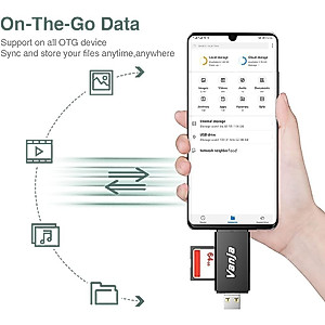 Vanja SD Card to USB Adapter, 3-in-1 USB-C USB-A Micro USB SD Card Reader,Trail Camera Memory Card Reader for PC/Laptop/Phone/Tablet, for SD SDXC SDHC MMC RS-MMC microSDXC microSD microSDHC UHS-I Card