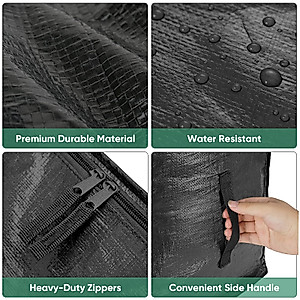 BALEINE 6-Pack Oversized Moving Bags with Reinforced Handles, Heavy-Duty Storage Tote for Clothes, Moving Supplies (Black, 6-Pack)