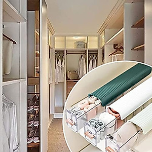 AODGHC Punch-Free Multi-Functional Storage Box, 1 Piece Clear Wall Mounted Drawer Organizer Underwear Socks Seasoning Storage Box with Adjustable Compartment for Closet Kitche (White)