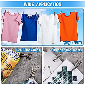 Garden Clips - 55pcs Stainless Steel Greenhouse Clips with Large Open, 2 inch Hoops Clamps for Shade Cloth Film Plant Netting, Grip Strong Heavy Duty Metal Green House Supplies