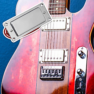 Lovermusic 92x37mm Silver Mini Double Coil Humbucker Electric Guitar Pickup Closed Guitar Accessories
