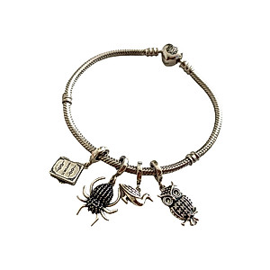 BOLENVI Sitting Night Owl 925 Sterling Silver Pendant Charm Bead For Pandora & Similar Charm Bracelets or Necklaces