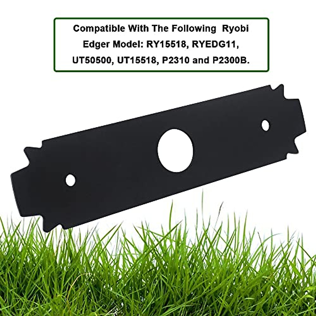 AMTHKNO AC04215 Reversible Heavy Duty Hardened Steel Edger Blade - for Replacement Ryobi 8 Inch Edger Blade, Fits Edgers Models UT50500, UT15518, RY15518, RYEDG11, P2310 and P2300B. (1)