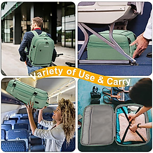 BAGODI Carry On Backpack for Men Women,42L Flight Approved Travel Backpack with 4 Packing cubes,Expandable Water-resistant 17Inch Laptop Backpack,Casual Daypack Businless Weekend Hiking