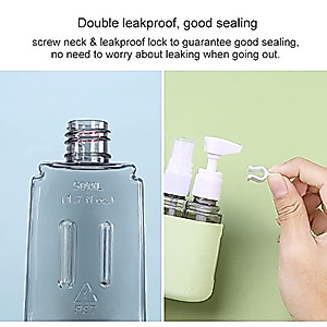 3 in 1 Leak Proof Travel Bottles,TSA Approved Leak-Proof Toiletry Products,Labelled Liquid Used In Shower Gel,Shampoo,Conditioner,Facial,Clenaser(Pink)